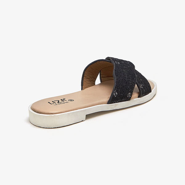 Buy BLACK Girls Casual Chappals – Calza.com.pk