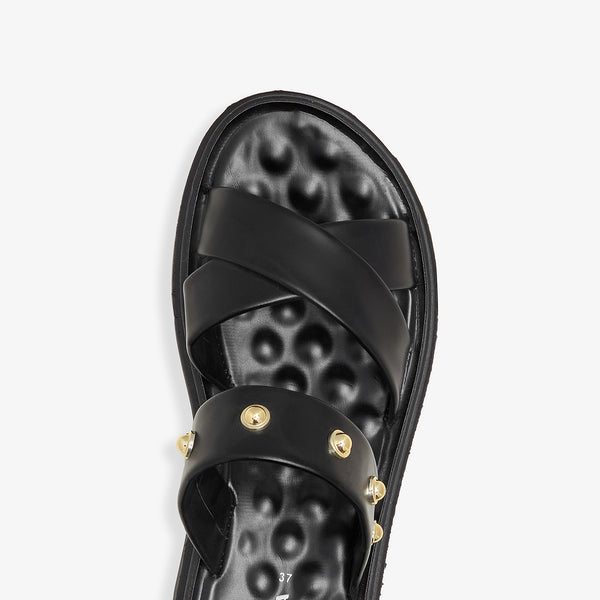 Buy BLACK Women's Strappy Slippers – Calza.com.pk